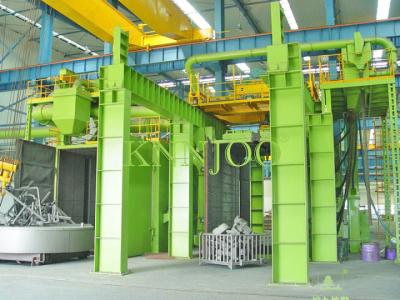 China Forging Parts Double Hook Hanger Type Shot Blasting Machine Orbital Sa3.0 for sale