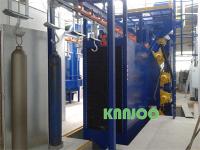 China Hook Type Shot Blasting Machine For Lpg Cylinder Cleaning for sale