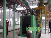 China Hook Type Shot Blasting Machine For Lpg Cylinder Cleaning for sale