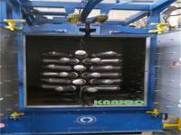 China Rotary Hook Shot Blasting Machine For Aluminum Parts Surface Treatment Deburring for sale
