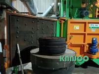 China Double Station Turntable Shot Blasting Machine Heat Treatment for sale