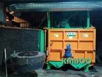 China Double Station Turntable Shot Blasting Machine Heat Treatment for sale