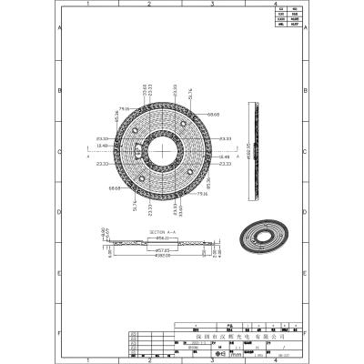 China High Quality Waterproof 4 Rings LED High Bay Light Lens For High Bay Light Փ183mm for sale
