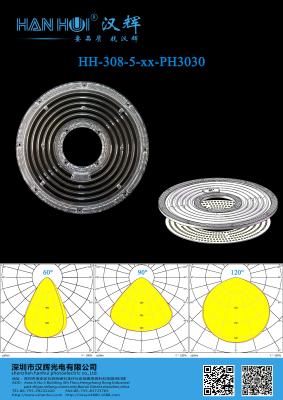 China High Bay Lighting PC Material 3030 LED Lens with 92% Transmittance and 120° / 60° Angle for sale