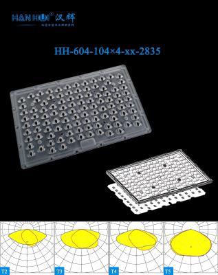 China 416pcs 2835LEDs T2M/T3M/T4S/T5 Available High-Efficient PC Material Optimal Light Output Street Lighting & Parking Lot Lighting LED Lens for sale