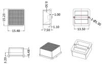 China 3030 Light Source High Power Single Lens 30×90° for Eco-Material 14.07×14.92mm Size Easy Installation for sale
