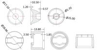 China 20°/30°/45°/60°/90° Available 93% Transmittance Precision Optics Lightweight Water-Proof Single Lens for sale