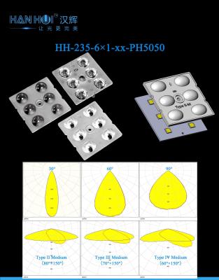 China 30°/60°/90°/T2M/T3M/T4M Available 5050LEDs High Transmittance Anti-Glare Easy to Install Light Lens For Street&Flood Lighting for sale