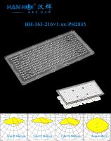 China 292.2×141.5mm Size Multiple Light Distribution Angles Low Glare PC Material Water Resistance Lens For Streetlighting for sale