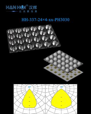 China 96pcs 3030LEDs 103×69mm Size High-efficiency Rational Light Distribution Fast Installation Floodlighting Lens for sale