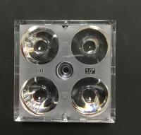 China 10° Available 3737LEDs 50×50×12.8mm Size High Power High Light Transmission LED Floodlighting Lens for sale