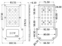 China High Transmittance 24pcs 2835LEDs PC Environmental Material Low Glare Lens for Street Lighting for sale