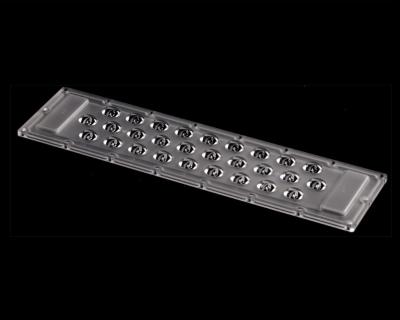 China Streetlighting Lens 28pcs 260×68mm Water-resistant High Transmittance Good Light Control 3030LEDs Lens for sale