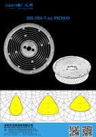 China UFO High Bay Light Lens φ420mm Dimensions 7 Rings 3030/2835 LEDs Durable PC Material Water Resistance Lens for sale