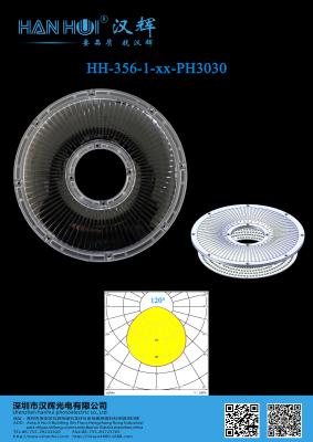 China UFO Glare-Free High Bay Lighting Lens 233×11.4mm Size Waterproof Industrial Lighting Lens for sale