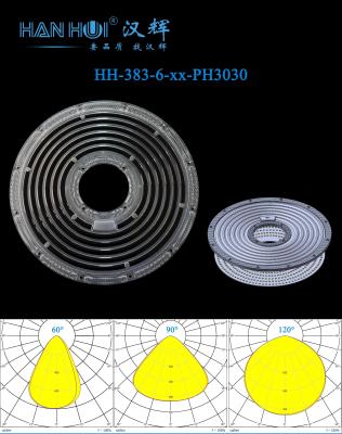 China 263.03×8.8mm Size UFO High Bay Lighting Lens with Waterproof Uniform Light Output 3030/2835LEDs for sale