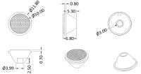 China Single Lens φ11.8mm Size PC/PMMA Material High Transmittance Professional Optic Lens for sale
