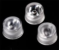 China Brighten Single Lens 93%+ Transmittance φ21.5mm Precision Dimension 3030&3535LEDs Lens for sale