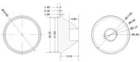 China Single Lens φ20mm 93%+ Transmittance Multiple Light Distribution Angles Lightweight Tough Material Grade Lens For Brighten for sale