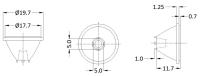 China PC/PMMA Material Φ19.7mm Size Precision Dimensions High Transmittance Single Lens For Brighten for sale