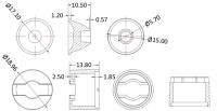 China φ18.96mm Precision Dimensions PC/PMMA Material Five Types of Light Distributions Single Lens For Brighten for sale