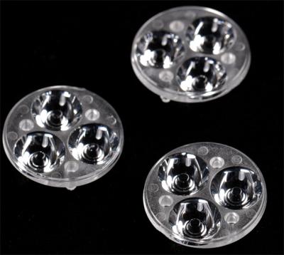 China Flashlight Lens φ25mm Size PC/PMMA Material 93%+ Transmittance 3030&3535LEDs Indoor Lens for sale