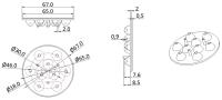 China 15°/25°/30°/38°/45°/60° Available 3535&3030LEDs Advanced Optical Indoor Lighting Lens for sale