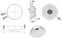 China 25°/38° Available High Transmittance COB Indoor Lighting Lens for sale
