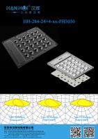 China 96pcs 3030 LED Street Light Lens 92% Transmittance 160×125.49mm for sale