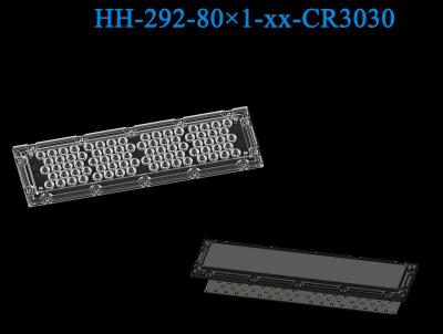 China 92% Transmittance PC Flood Light Lens for 80x 3030 LEDs for sale