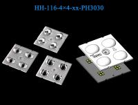 China Easy Install Square Lens 50×50mm 13 Types Beam Angles High Efficiency Area Lighting Lens for sale