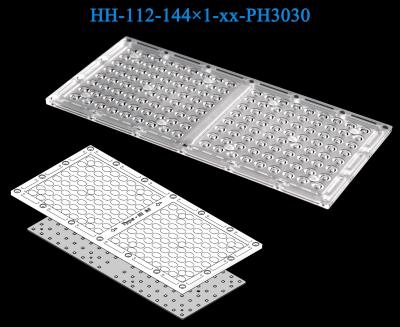 China 144pcs Chips Four Types Light Distributions Optional Advanced Optical Lens For Area Lighting for sale