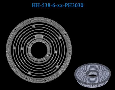 China Φ225mm Dimensions 2835 LEDs High Efficient Save Energy Lens For 6 Rings UFO High Bay Lighting for sale