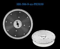 China 9 Rings UFO High Bay Lighting Lens Φ300mm Size 3030LEDs Low Glare With DIP Switch Holes Lens for sale