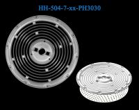 China 240mm Diameter Uniform Illumination Low Glare 7 Rings UFO Industrial Lighting Lens for sale