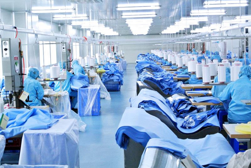 Production process of Haixin protective clothing factory