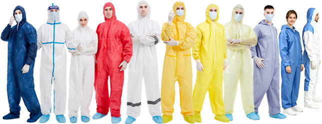 Various types of protective clothing