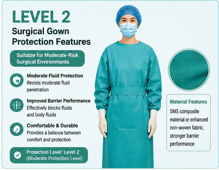 Level 2 surgical gown