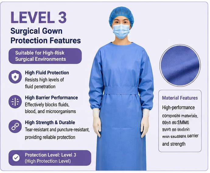 Level 3 surgical gown