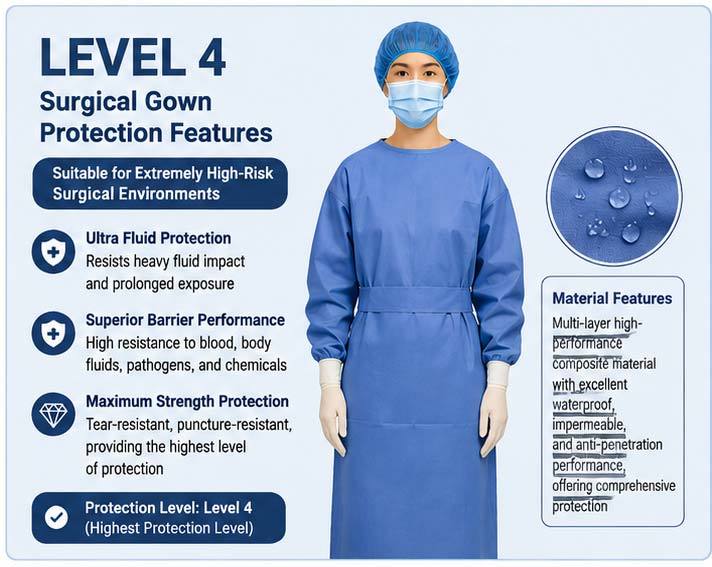 Level 4 surgical gown