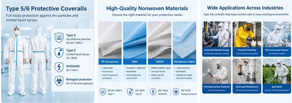 Type 56 Coverall Manufacturer Disposable PPE