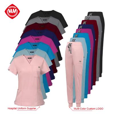 China Muslim Women Hospital Scrub Suit Uniforms Maker Hubei Haixin Muslim Medical Scrubs Set Uniformes Nursing Clothes Wholesale for sale
