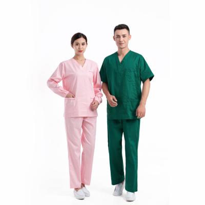 China Reusable Scrubs Uniforms Sets Reusable Scrub Suit Style Doctor Nurse Scrub Suit Sets Medical Hospital Uniform for sale
