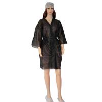China Wholesale Disposable Non-woven Spa Kimono Bathrobe XL Beauty Salon Sauna Gown Summer Bath Skirt Dress Sweat Steam Suit Robe for sale
