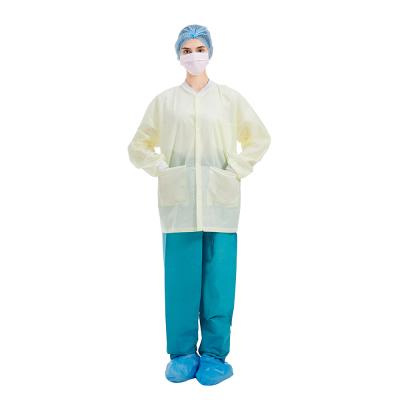 China Factory Wholesale Hospital Uniform Non-woven Medical Lab Coats  Breathable Disposable Woven Uniform Scrubs Uniforms for sale