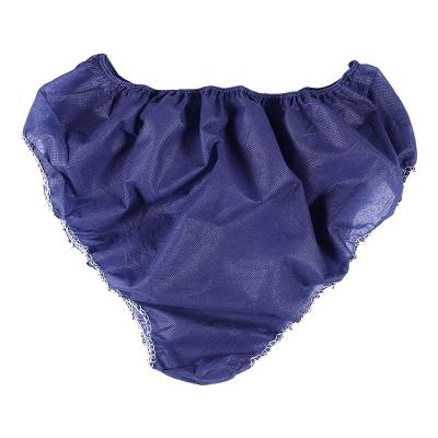 China Unisex Adult Disposable Nonwoven Massage Underwear Women Spa T Thong Travel Briefs Men Disposable Panties Spa Underpants for sale