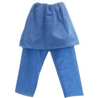 China Hubei Haixn SMS Non-woven Disposable Colonoscopy Skirt Pants Women's Examination Colonoscopy Pants Men Patient Exam Wear for sale