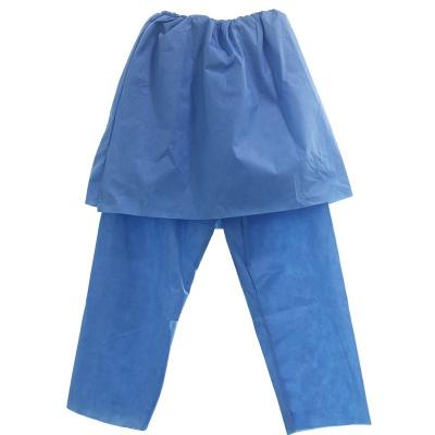 China Hubei Haixn SMS Non-woven Disposable Colonoscopy Skirt Pants Women's Examination Colonoscopy Pants Men Patient Exam Wear for sale