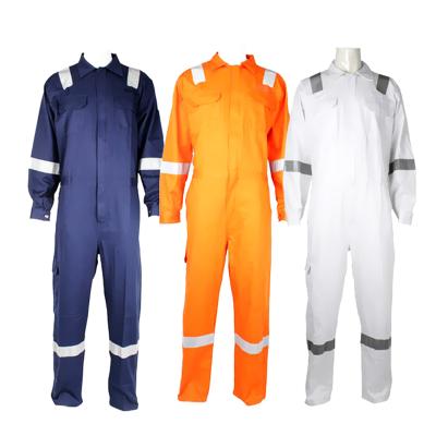 China Men's High Vis Reflective Polyester Cotton Overall Workwear EN Certified Safety Coverall for Factory & Mining Construction Work for sale