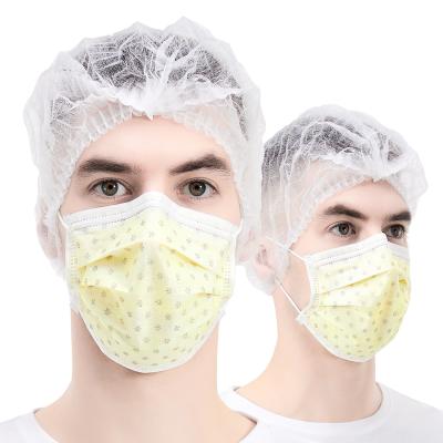 China Haixin Health Children Facemask Non-woven Fabric Yellow Pediatric Masks  Medical Disposable Face Mask  Suppliers Wholesale for sale